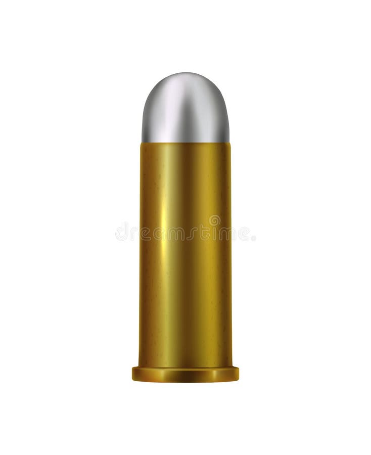 Realistic Bullet Illustration Stock Vector - Illustration of cartridge ...