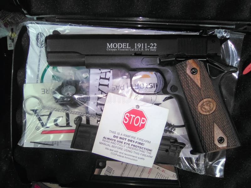 Pistol .22 Caliber Chiappa 1911-22 Editorial Image - Image of 1911 ...