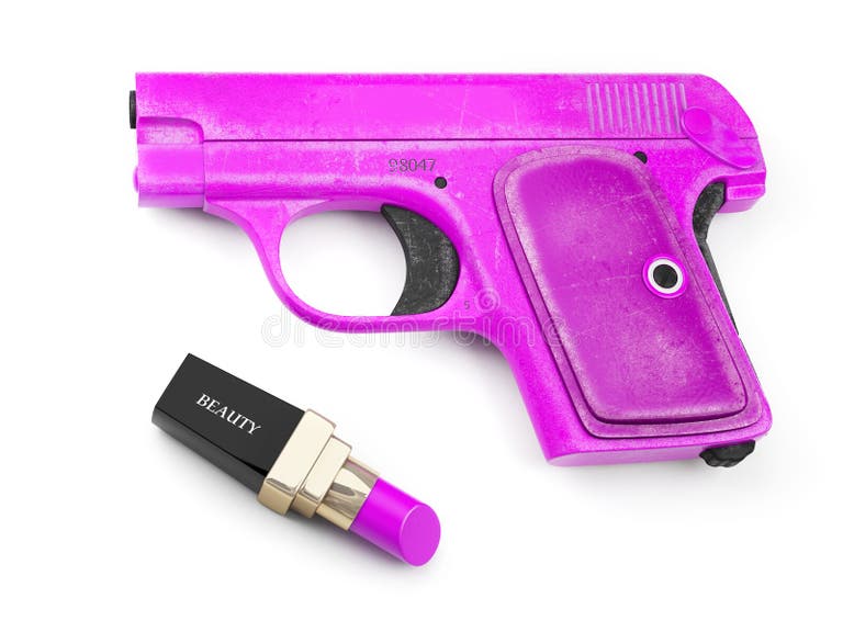 Glamorous Pink Gun White Background Stock Illustrations – 2 Glamorous ...