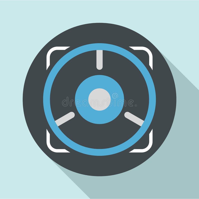 Pistol Gun Aim Icon, Flat Style Stock Illustration - Illustration of ...