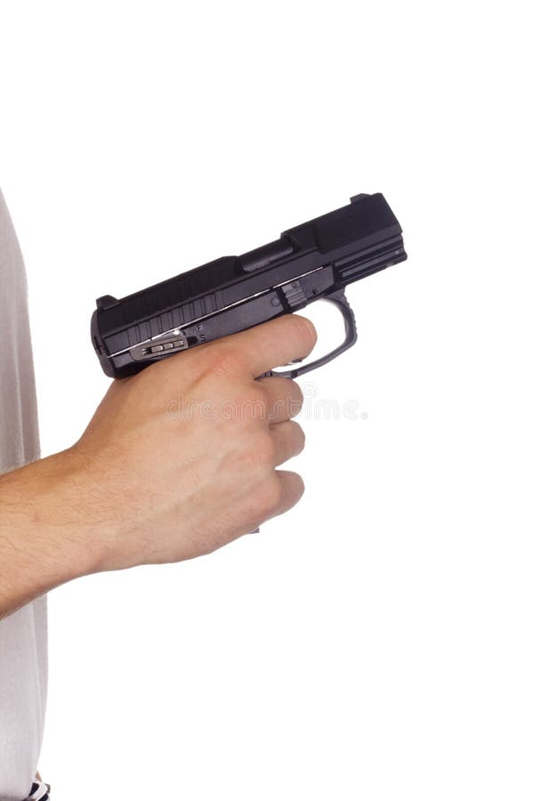 Pistol in hand stock photo. Image of danger, trigger - 38641748