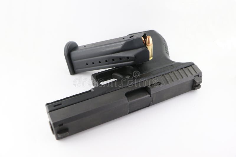 Pistol with a magazine stock image. Image of model, firearm - 87667253