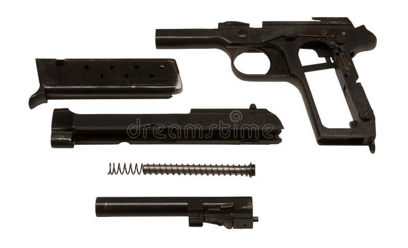 Pistol parts stock image. Image of pistol, frame, semi - 25752797