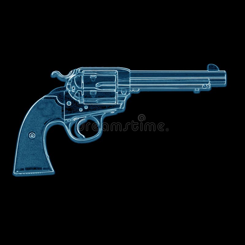 Pistol X-Ray stock image. Image of weapon, handgun, handle - 2586313