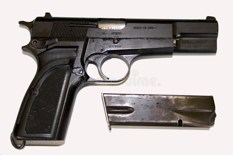 Pistol Side View stock image. Image of trigger, shooting - 1370557