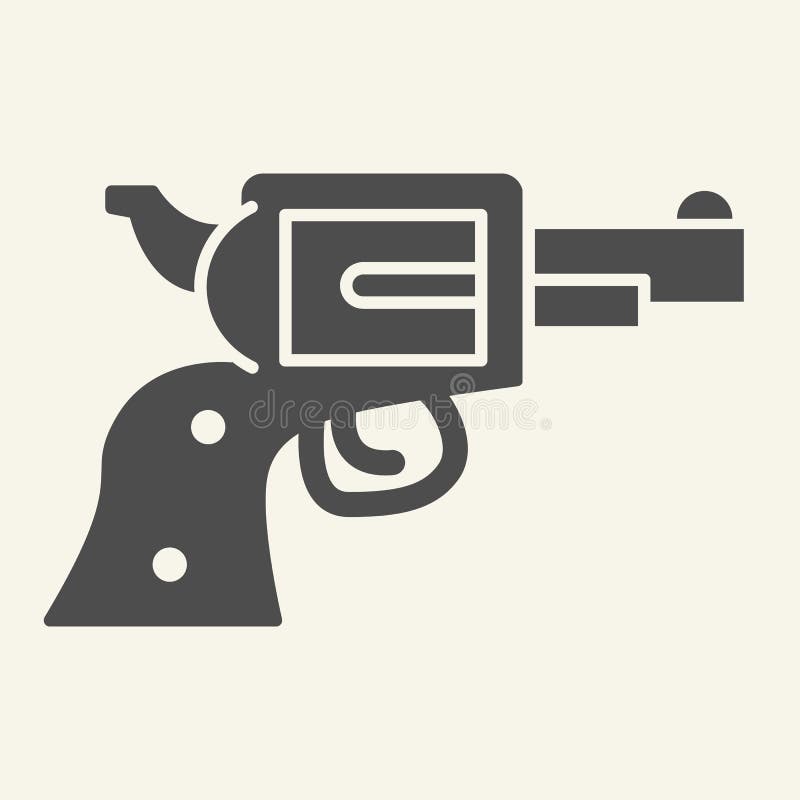 Pistol Solid Icon. Firearm or Handgun, Gangster Gun Symbol, Glyph Style ...