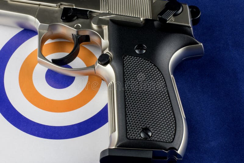 Toy Pistol. the Pistol is Blue. Pistol Isolated on White. Isolated ...