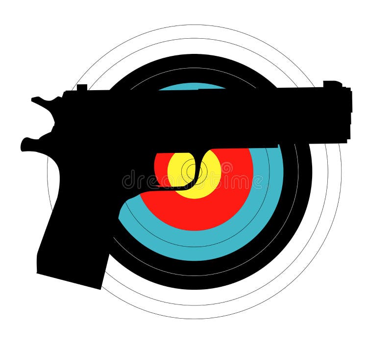 Pistol Target stock illustration. Illustration of shooting - 52338113