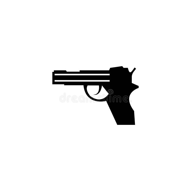Pistol vector design logo stock vector. Illustration of bang - 234591966