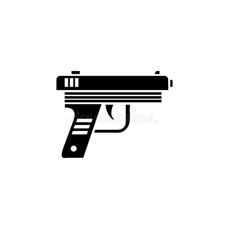 Pistol vector design logo stock vector. Illustration of criminal ...