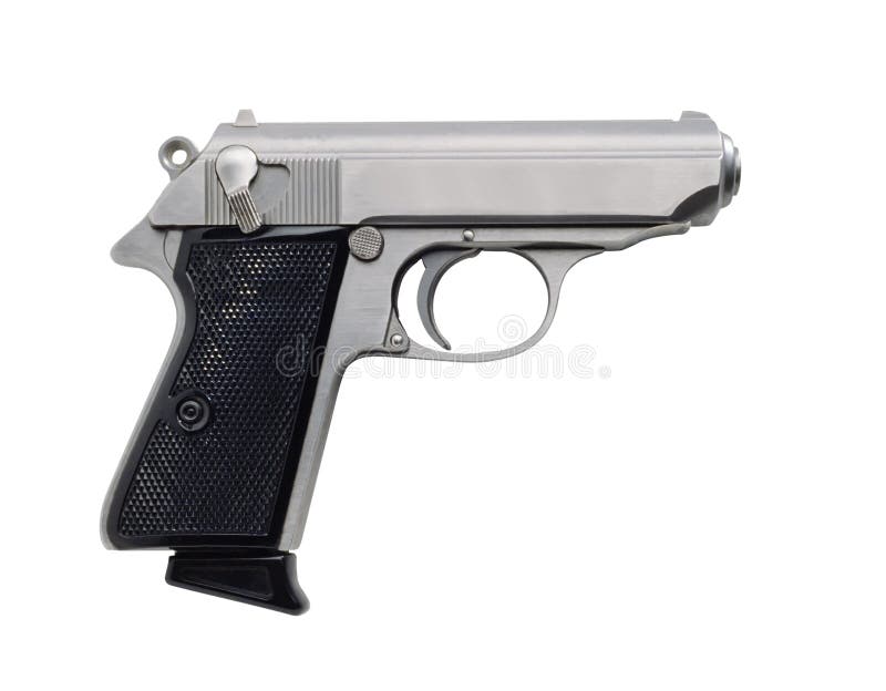 Gun isolated on white stock photo. Image of path, pistol - 20049746