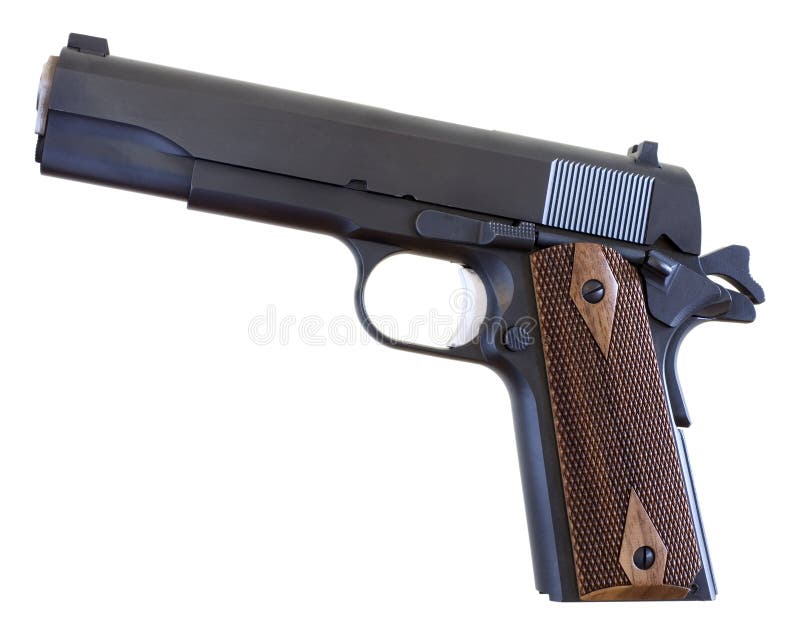 Pistola 1911 imagen de archivo. Imagen de aislado, firearm - 14427897