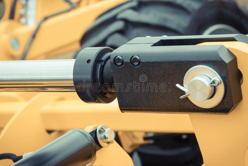 Piston or Actuator and Black Tyre As Part of Pneumatic or Hydraulic ...