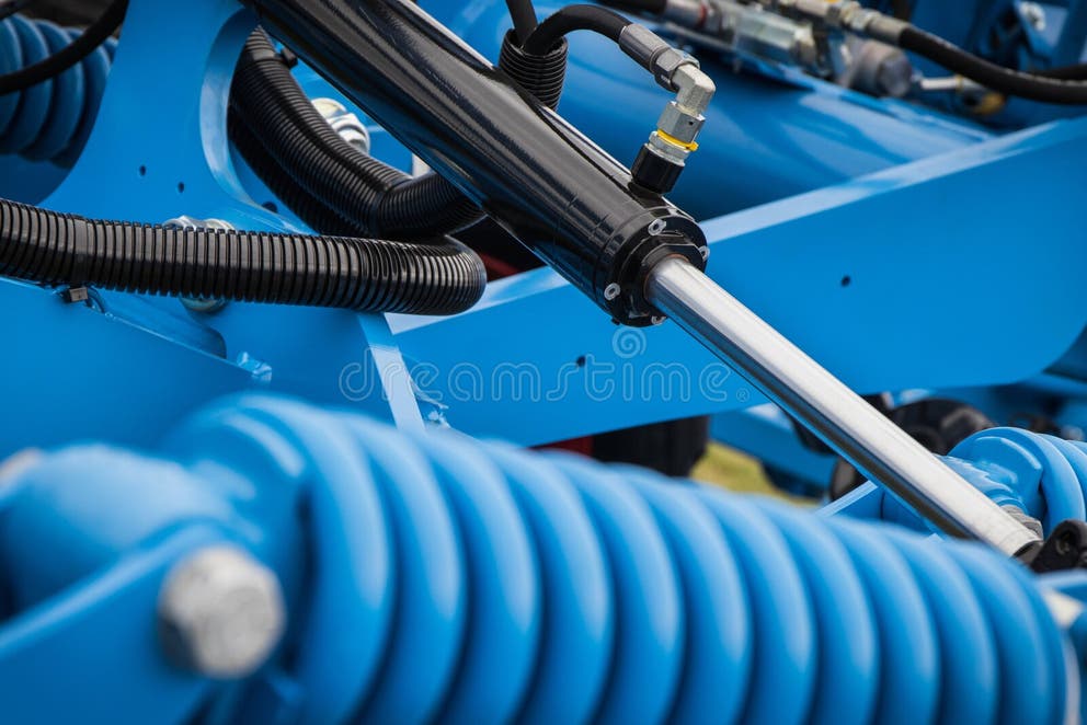 Piston or Actuator and Steel Spring As Part of Pneumatic or Hydraulic ...