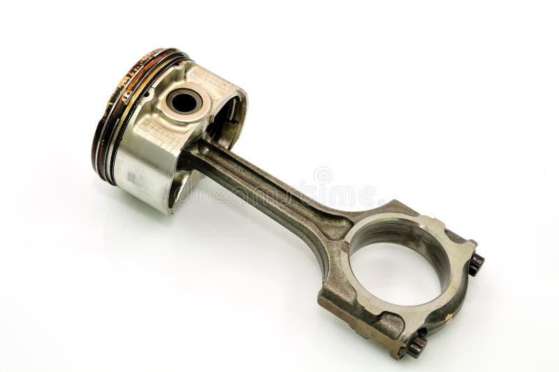 Engine Piston and Connecting Rod Stock Photo - Image of element ...