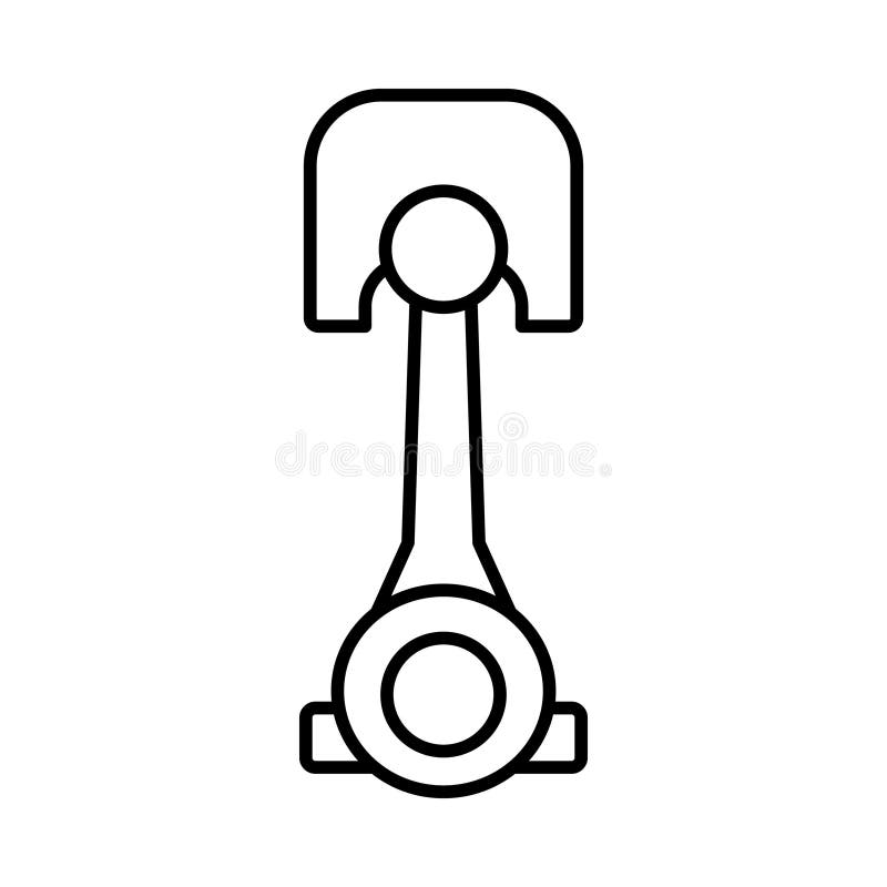 Piston Connecting Rod Engine Part Mechanical Component Vector Stock Vector - Illustration of ...