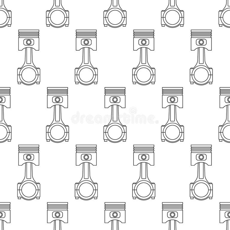 Piston and Connecting Rod Pattern Stock Vector - Illustration of ...