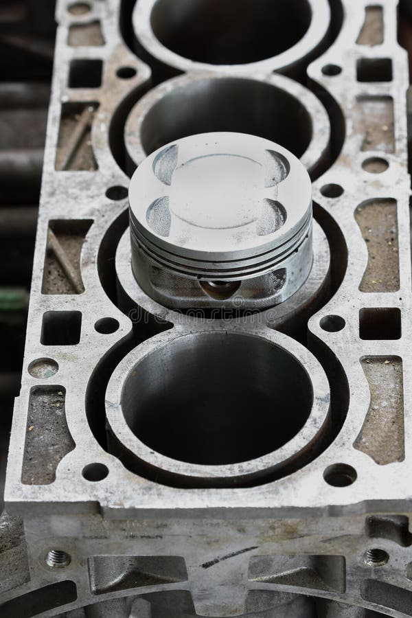 Engine Piston Removed from the Engine Bore for Repair, Machine ...