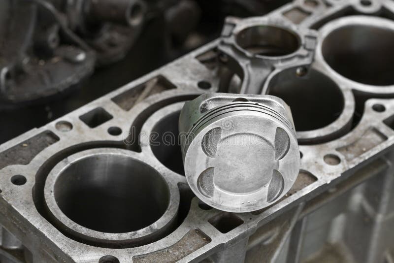 Piston of the Engine or the Machine, Piston and Rod Remove for Check ...