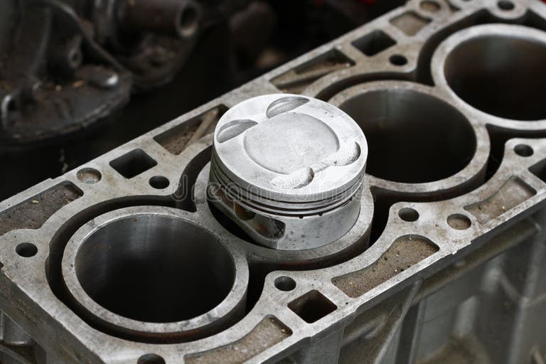 Piston of the Engine or the Machine, Piston and Rod Remove for Check ...