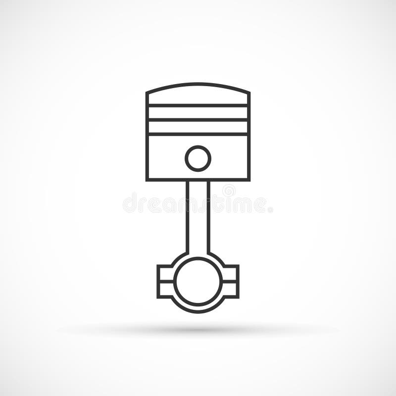 Piston engine outline icon stock vector. Illustration of icon - 79558847