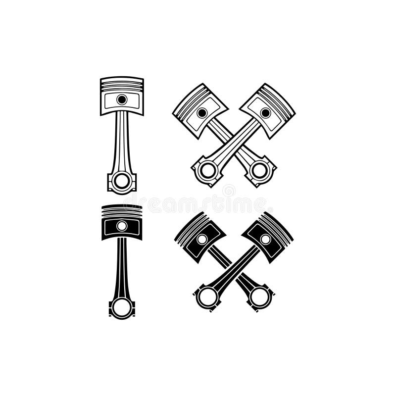 Piston Engine Parts. Vector Icon Design Stock Illustration ...