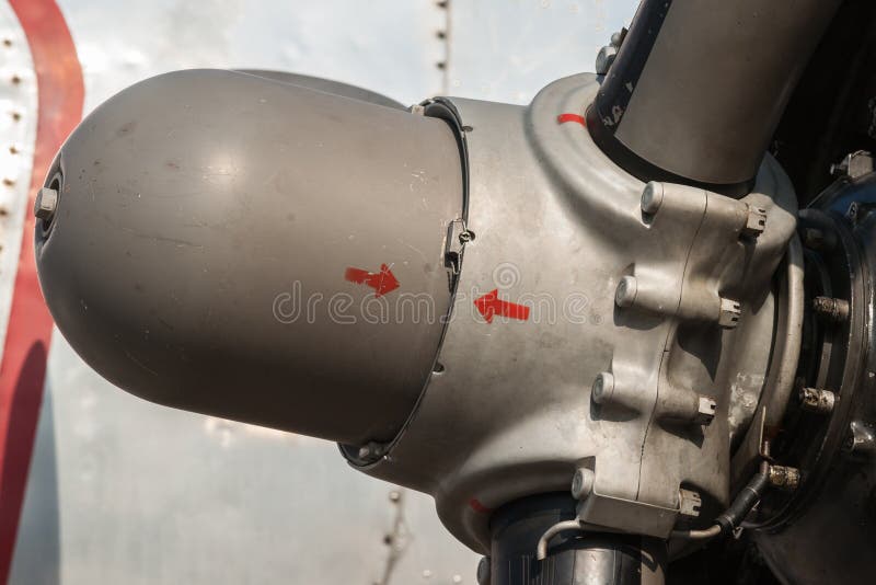 Piston Engine Propeller Spinner Stock Photo - Image of propeller ...