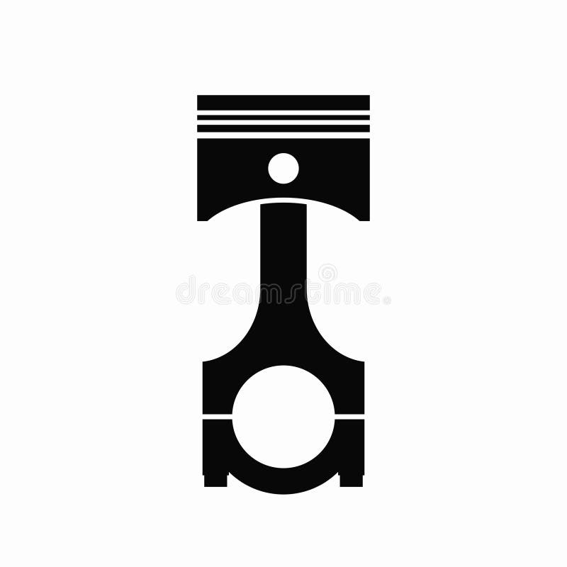 Engine Piston and Connecting Rod Icon. Vector Illustration Stock Vector ...