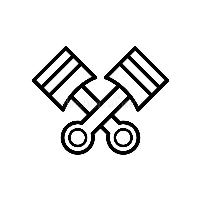 Piston Icon Flat Vector Template Design Trendy Stock Vector ...