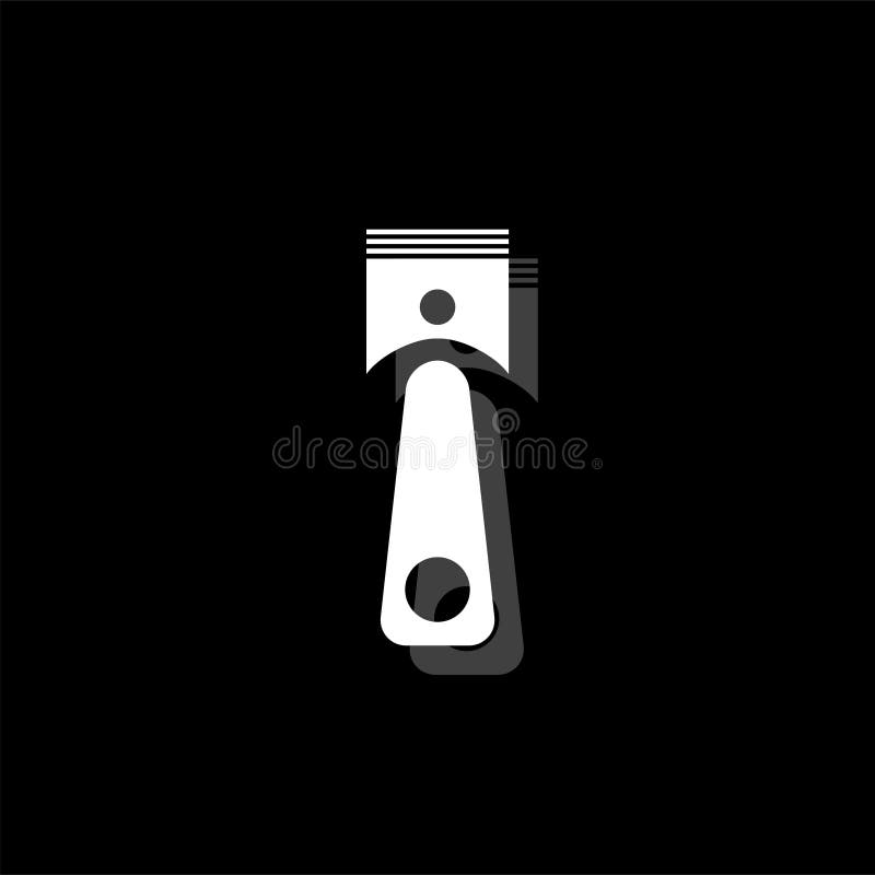 Piston icon flat stock illustration. Illustration of color - 138044030