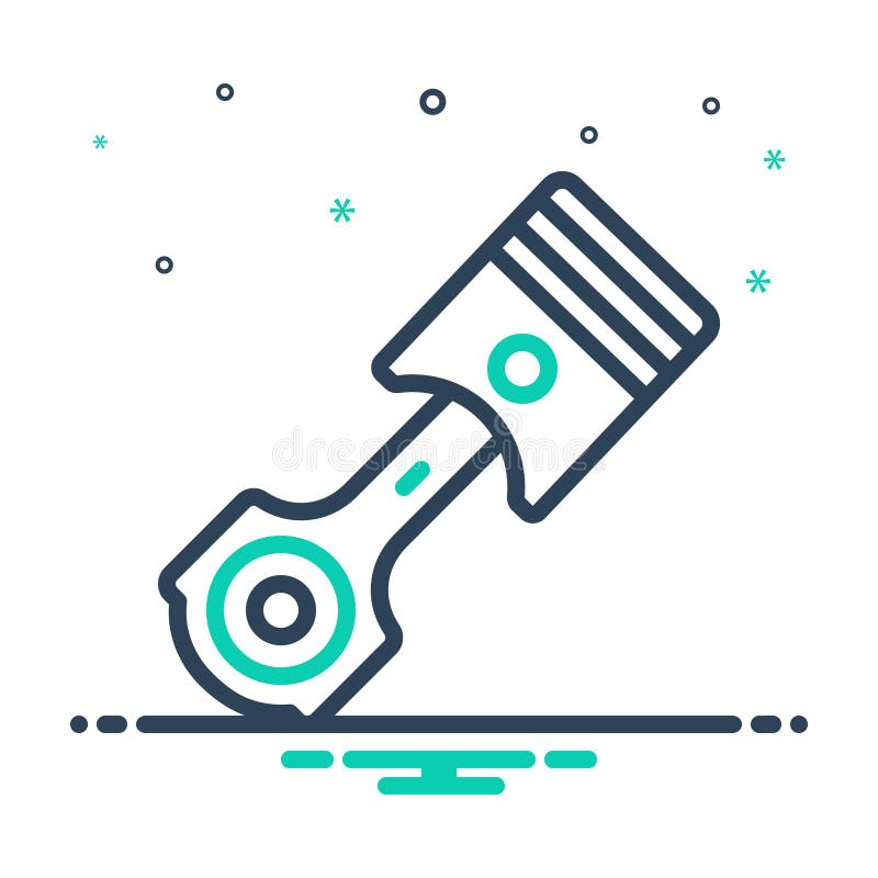 Mix Icon for Piston, Machine and Vehicle Stock Vector - Illustration of ...