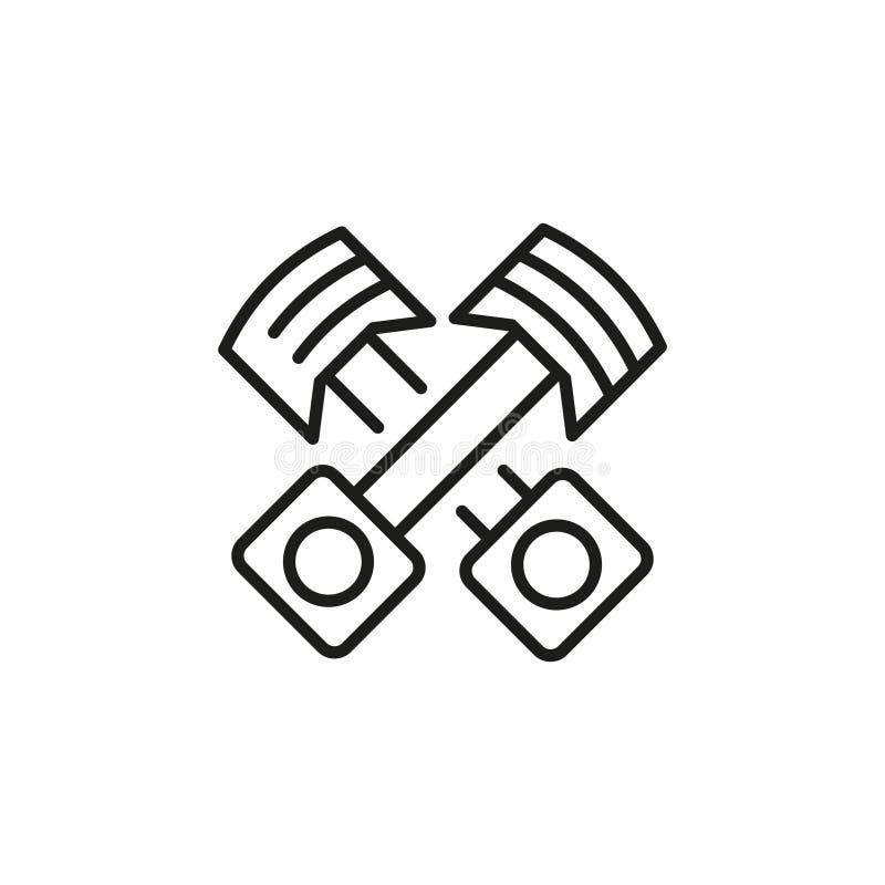 Piston Icon stock vector. Illustration of workshop, mechanic - 323838158