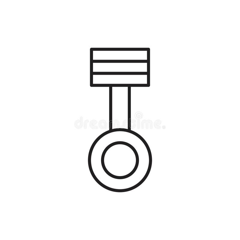 Piston Icon Simple Thin Outline Stock Illustration - Illustration of ...