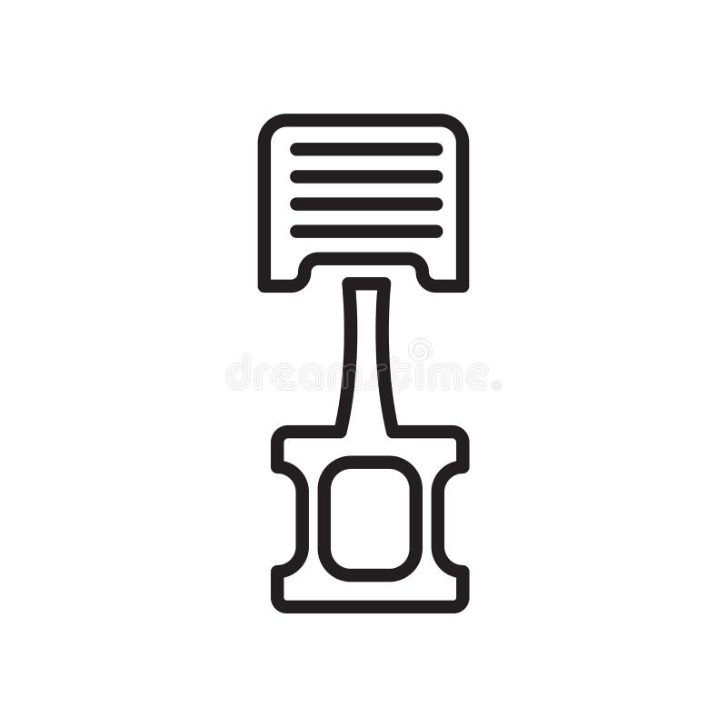 Piston Icon Vector Sign and Symbol Isolated on White Background Stock ...