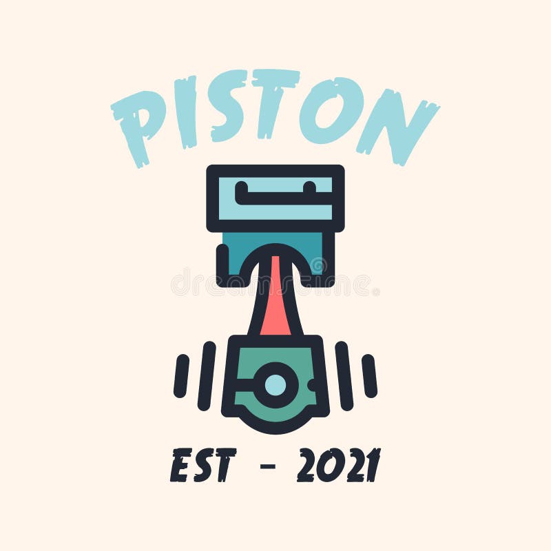 Piston Logo Icon Illustration, Automotive Theme Stock Vector ...