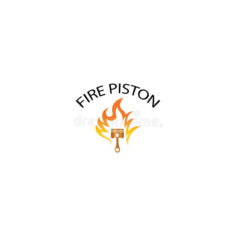 Piston Logo Vector Illustration Fire Design Stock Vector - Illustration ...