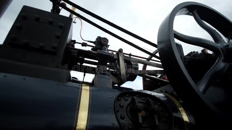 Piston Operation on Working Vintage Steam Traction Engine. Stock ...