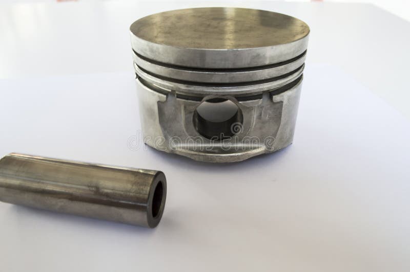The Piston and Piston Pin are on the Table Stock Photo - Image of motor ...