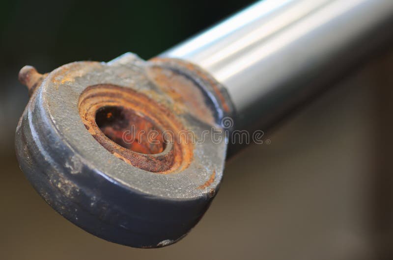 Piston rod, rusty bearing stock photo. Image of brown - 115923390