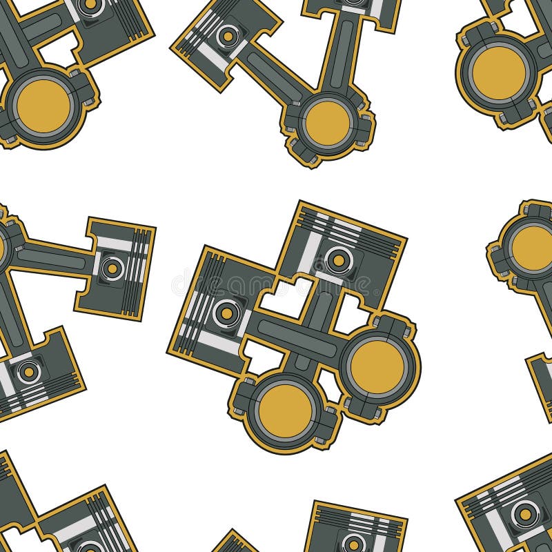 Piston stock vector. Illustration of bolt, crossed, engine - 35709453