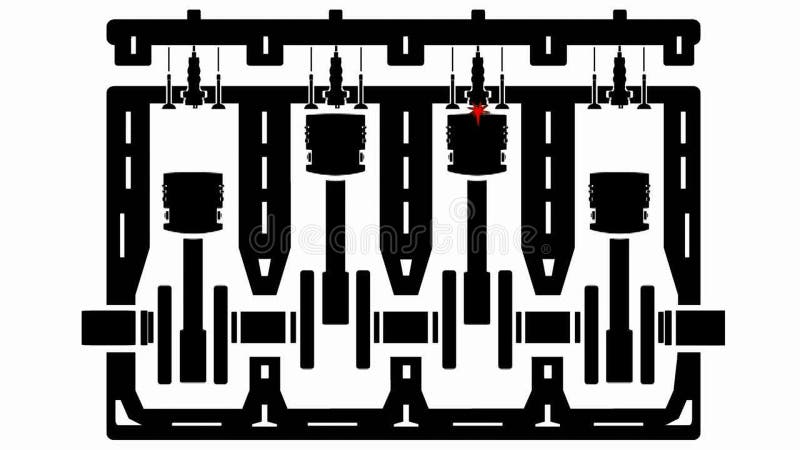 Piston Stroke in an Internal Combustion Engine. Stock Footage - Video ...