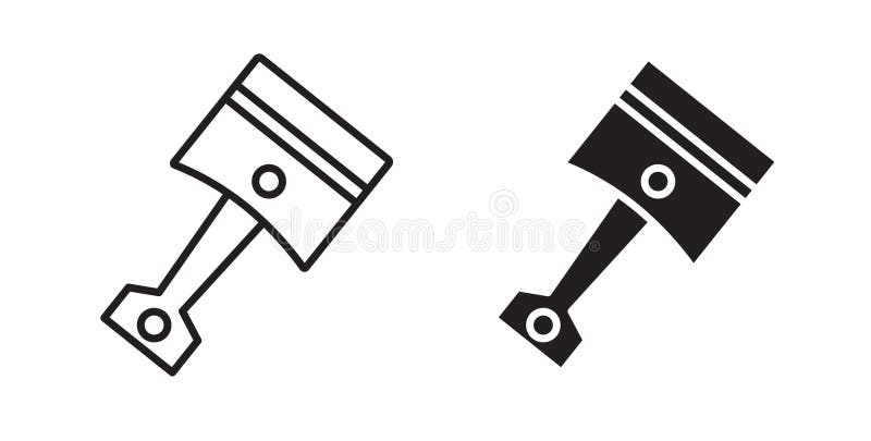Piston vecor icon set stock vector. Illustration of truck - 340708753