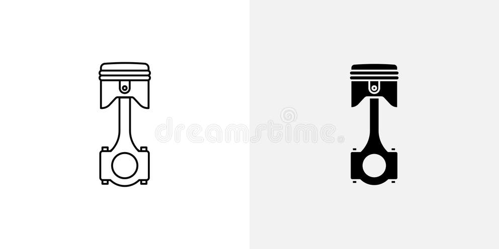 Piston vecor icon set stock vector. Illustration of icon - 340376844