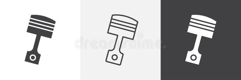Piston vecor icon set stock vector. Illustration of truck - 340694642