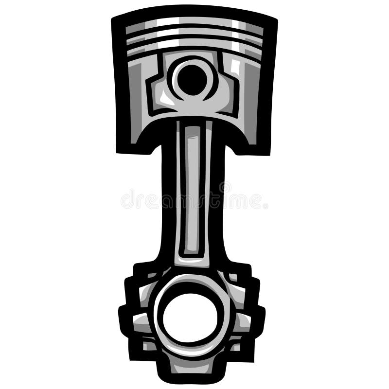 Piston Vector Illustration Drawing Icon Stock Vector - Illustration of ...