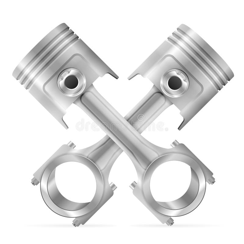Pistoni Del Motore Incrociati Illustrazione Vettoriale - Illustrazione ...