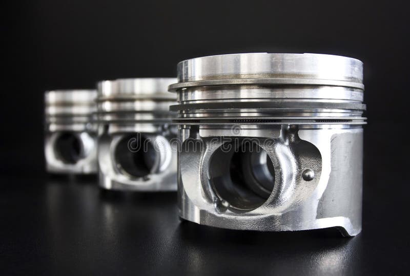 Train Diesel Engine Pistons on the Product Line Stock Image - Image of ...