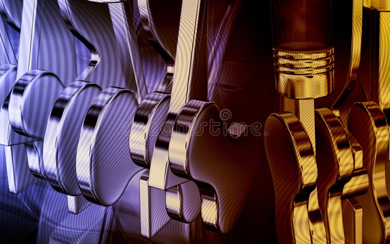 Pistons stock illustration. Illustration of belt, automobile - 6729936