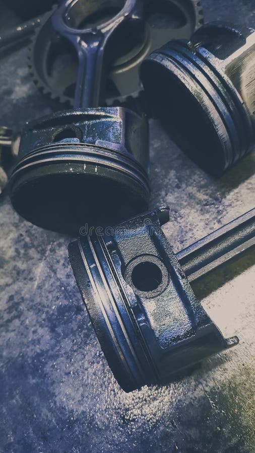 Pistons and Connecting Rods Stock Photo - Image of detail, connecting ...