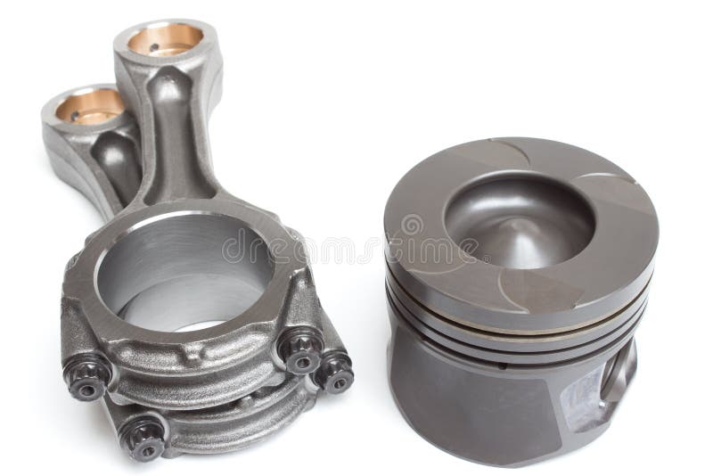 Pistons and Connecting Rods Stock Photo - Image of crankshaft, gear ...
